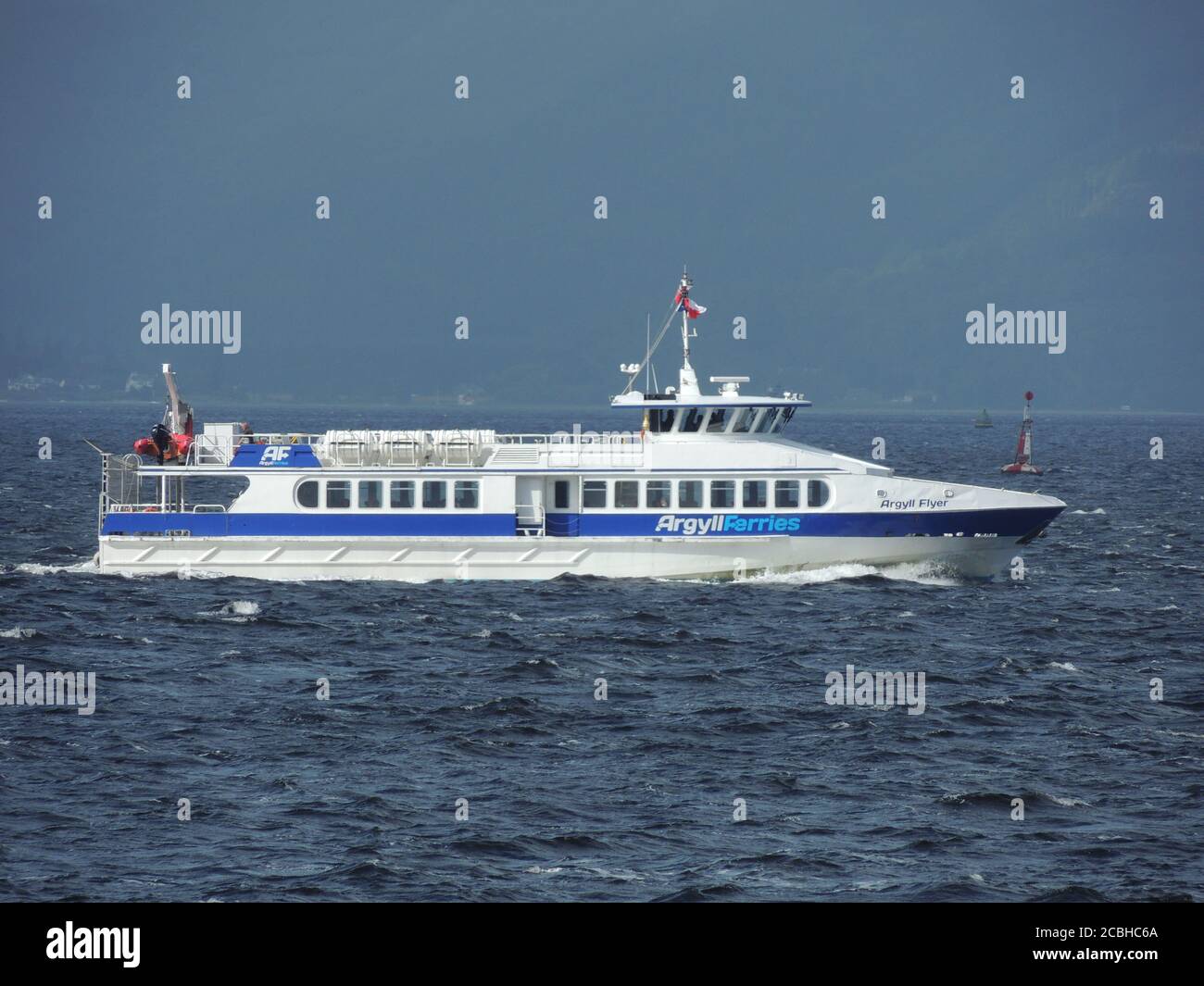 The passenger ferry Argyll Flyer, operated by Argyll Ferries on the ...