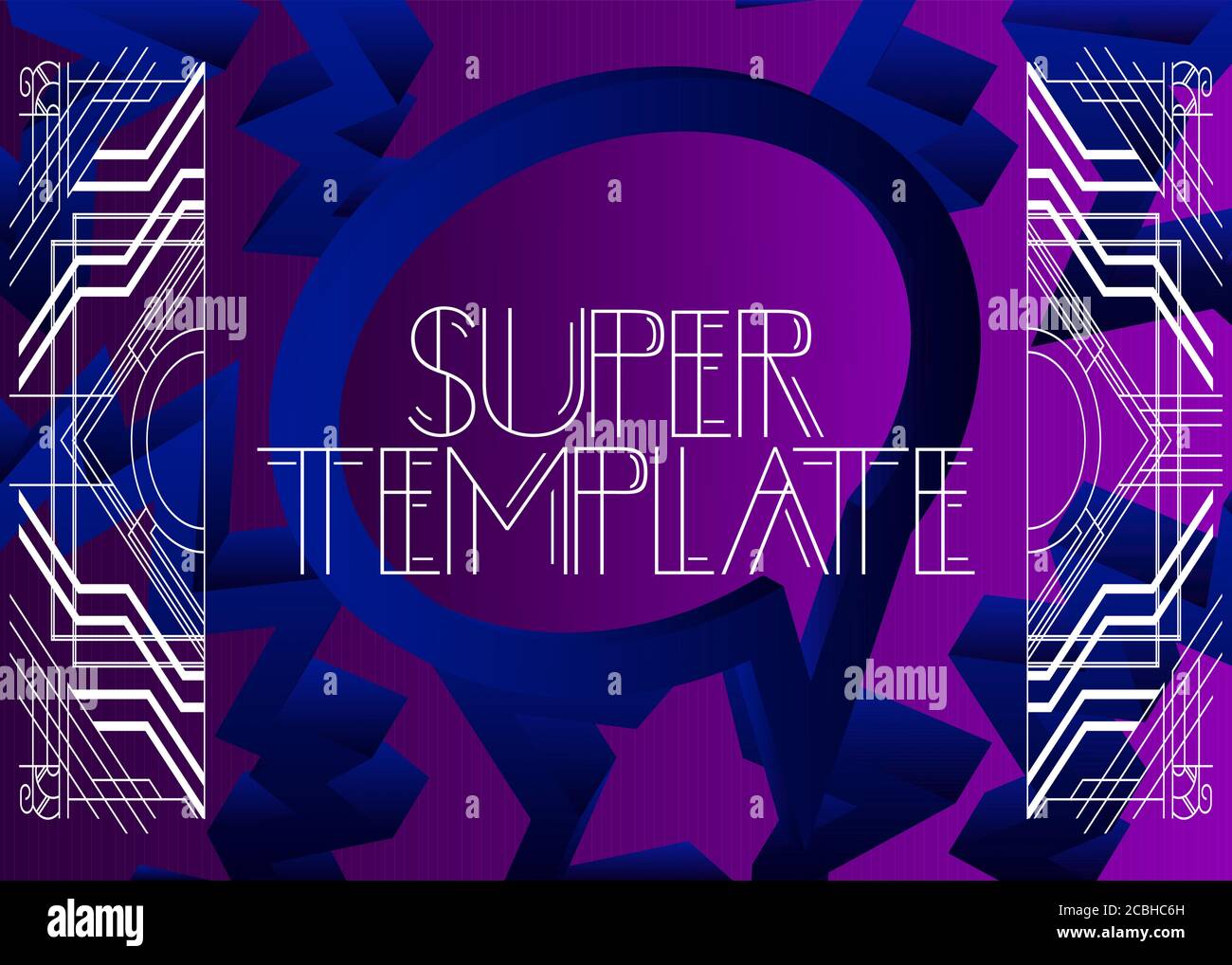 Retro Super Template text. Decorative greeting card, sign with vintage ...