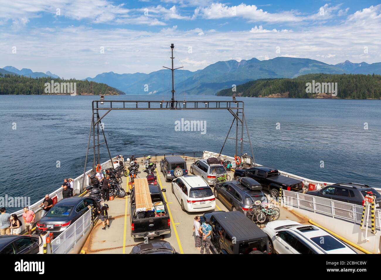 BC Ferries fully loaded with cars and passengers Stock Photo - Alamy