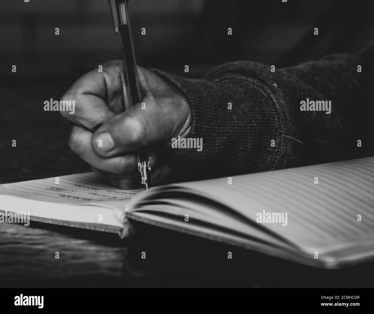 Journal writing Black and White Stock Photos & Images - Alamy