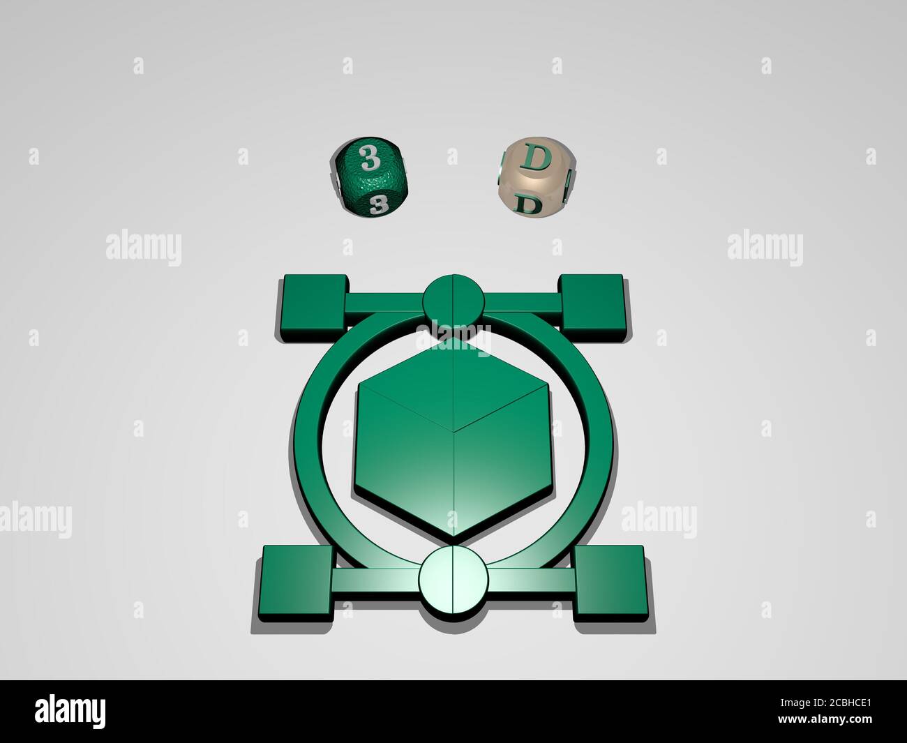 3D circular text of separate letters around the 3D icon - 3D ...