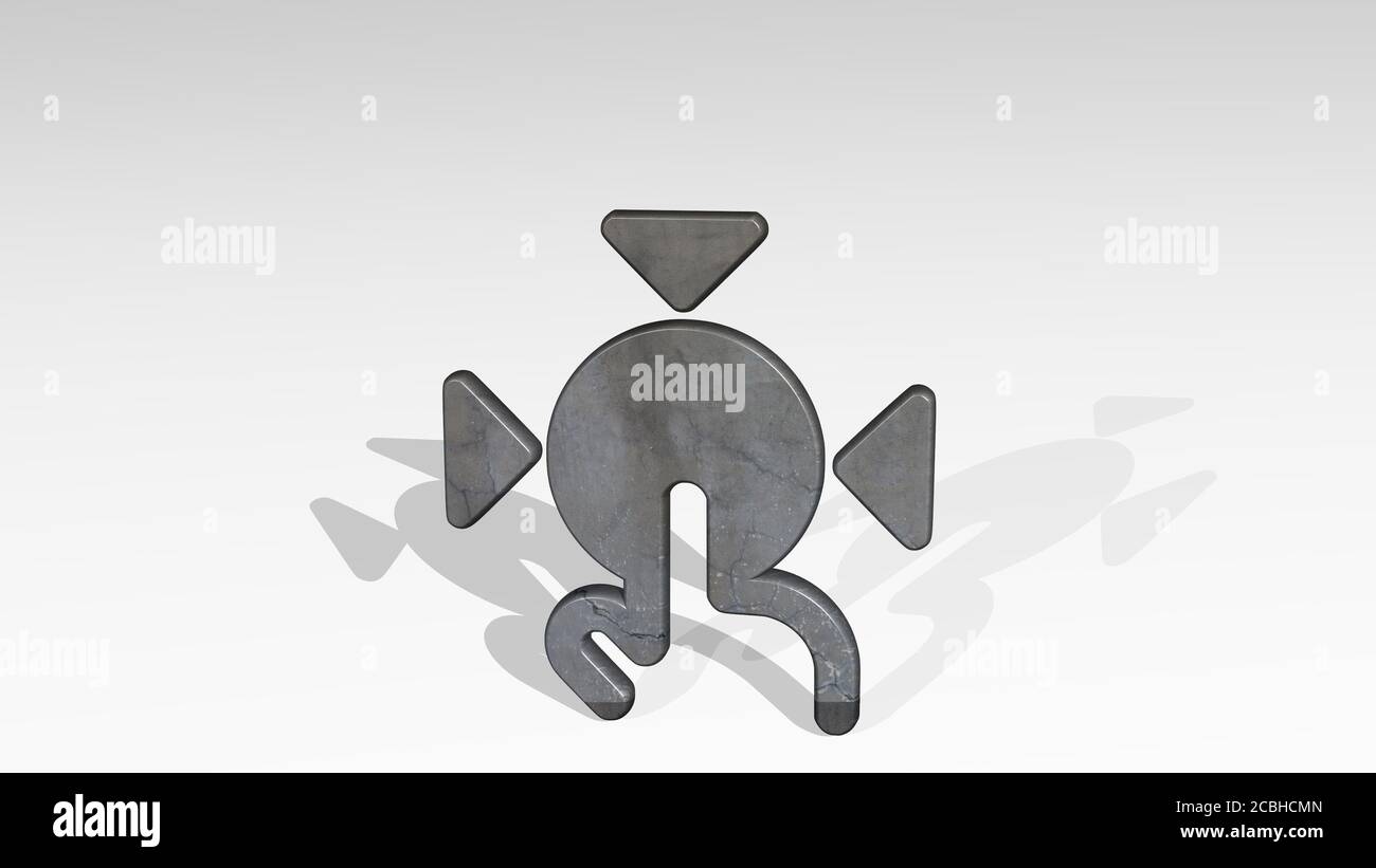 finger tap 3D icon standing on the floor - 3D illustration for hand and ...