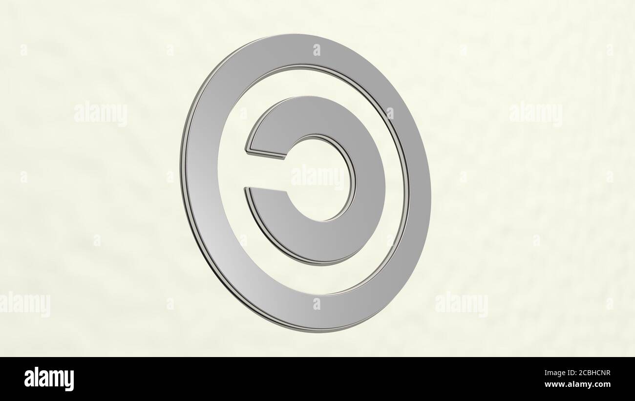 COPYRIGHT 3D drawing icon - 3D illustration for concept and business ...