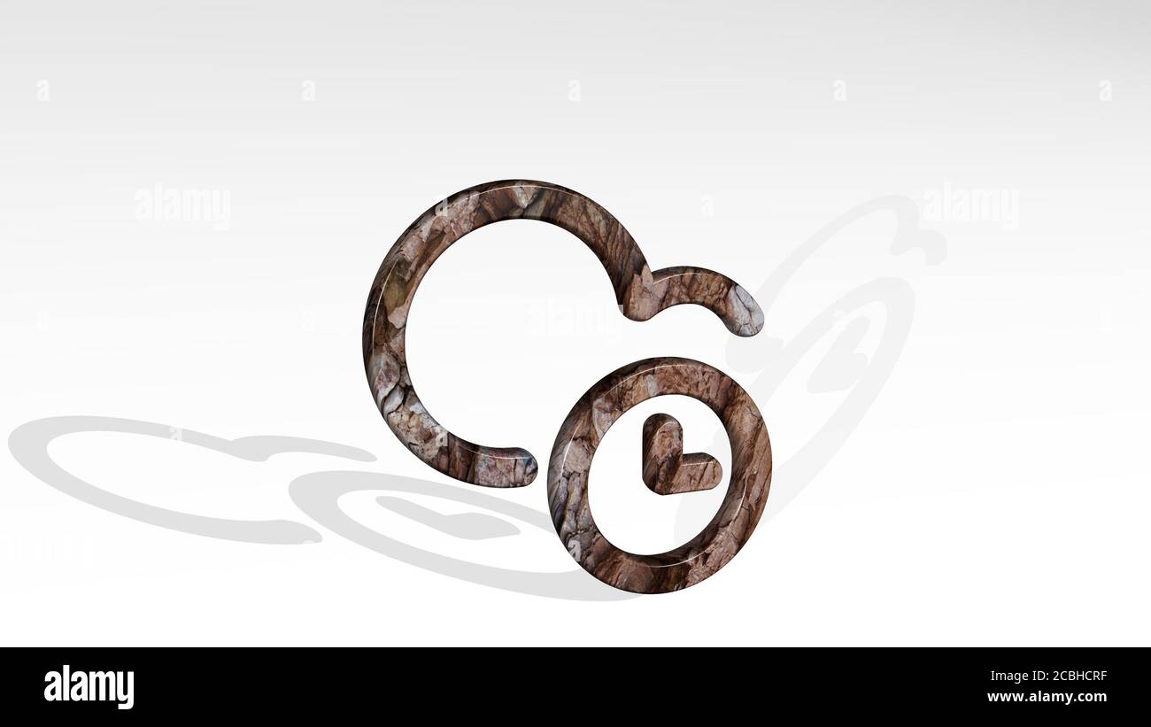 cloud clock 3D icon standing on the floor - 3D illustration for ...