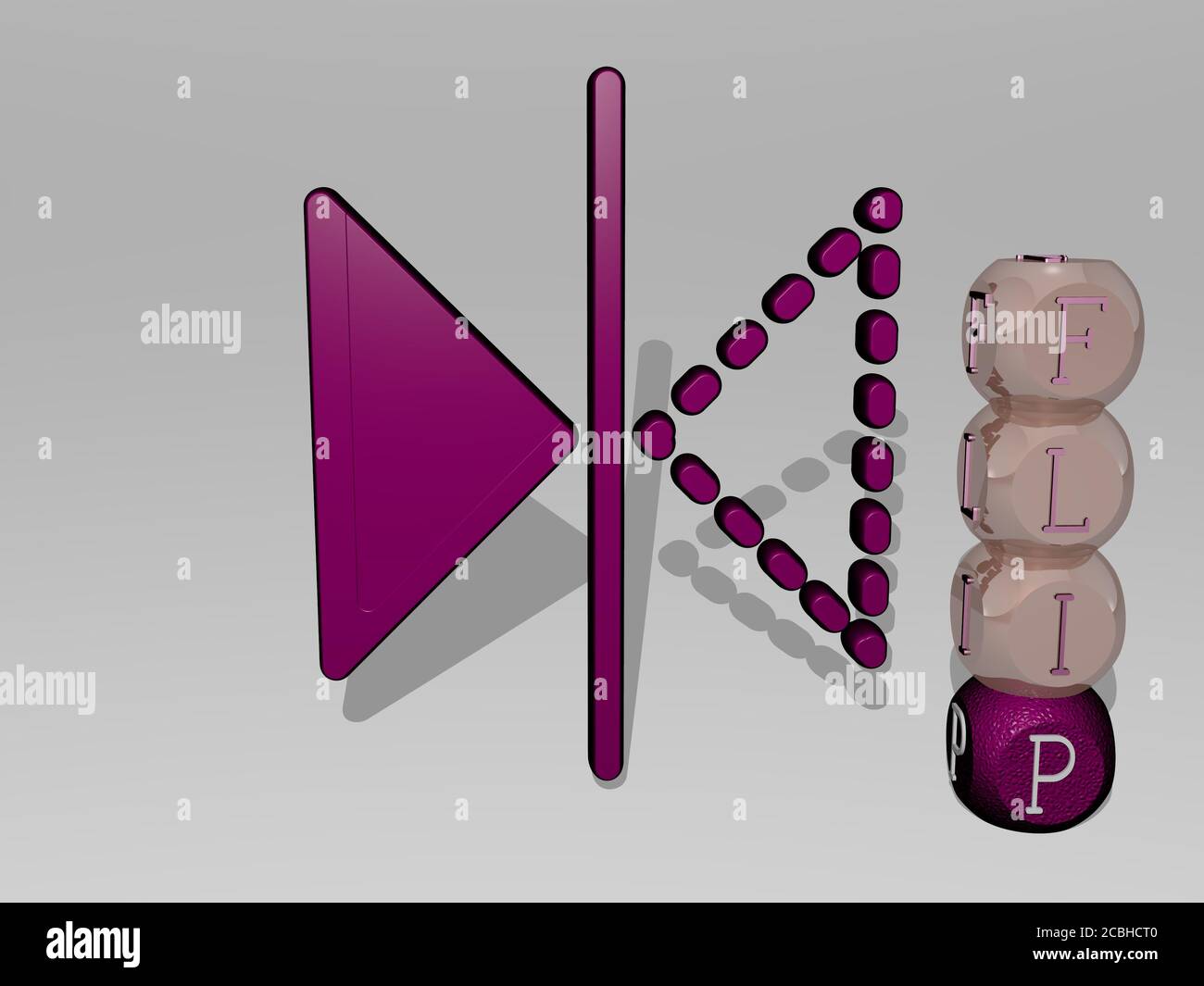 flip 3D icon beside the vertical text of individual letters - 3D ...