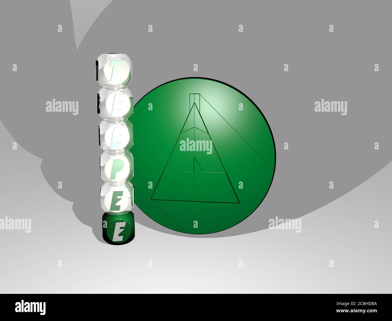 3D illustration of TEEPEE graphics and text around the icon made by ...