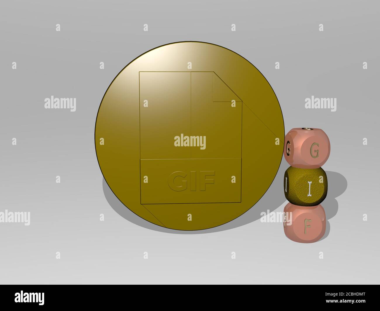 GIF 3D icon beside the vertical text of individual letters - 3D ...