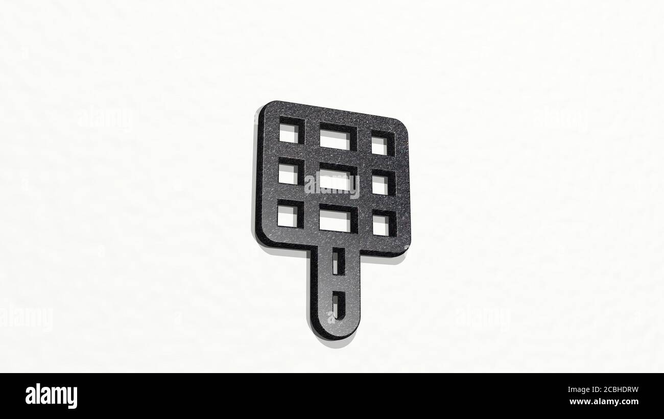 kitchenware draining net 3D icon on the wall - 3D illustration for ...