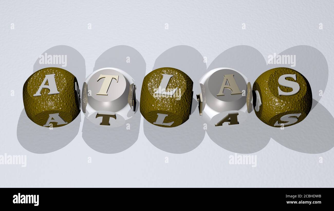 atlas combined by dice letters and color crossing for the related ...