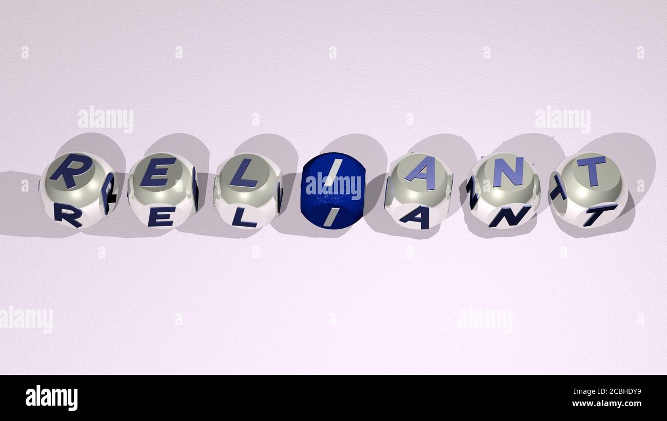 resume application: reliant text of cubic individual letters - 3D ...