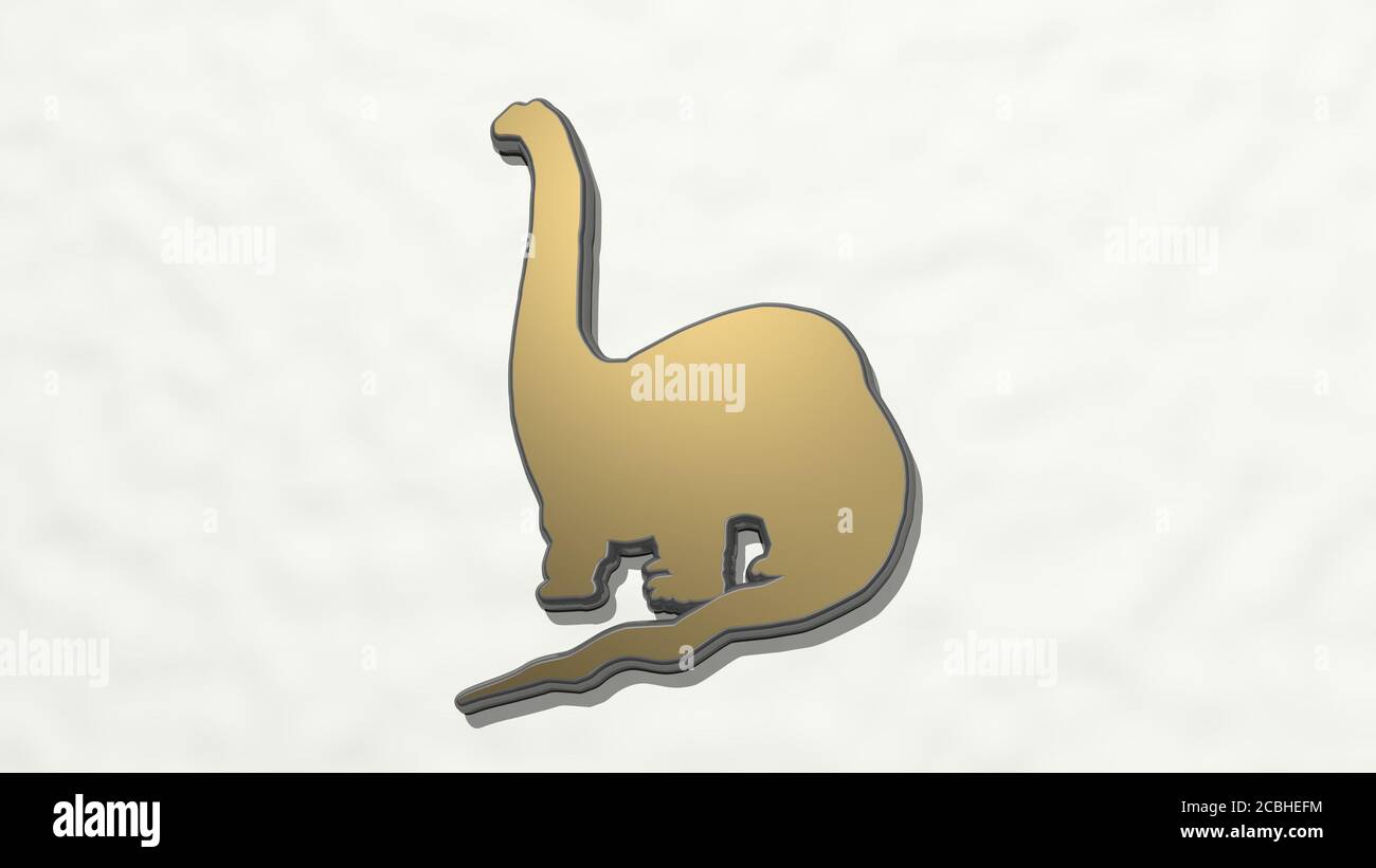 DINOSAUR 3D drawing icon - 3D illustration for animal and background ...