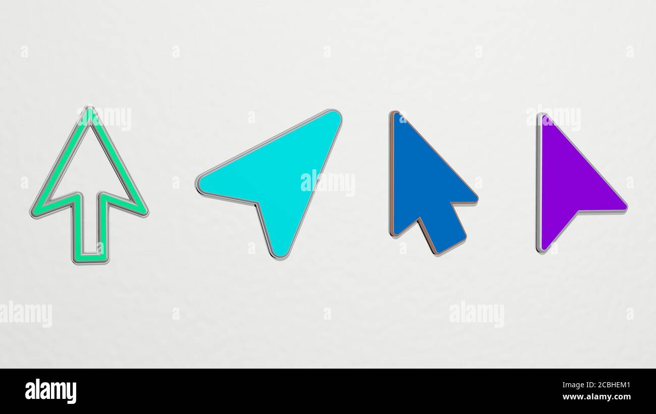Pointer computer icons set cartoon hi-res stock photography and images ...