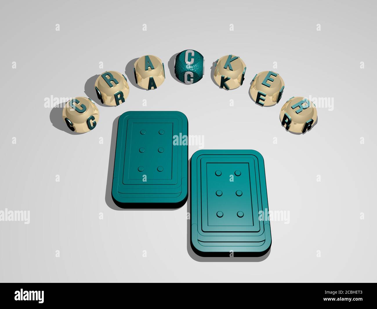 CRACKER 3D icon surrounded by the text of cubic letters - 3D ...