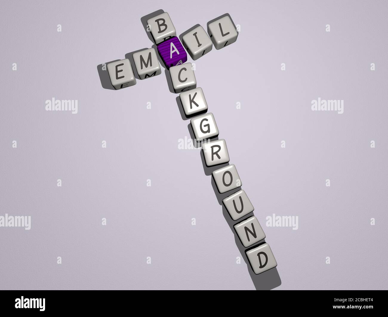 EMAIL BACKGROUND crossword by cubic dice letters - 3D illustration for ...