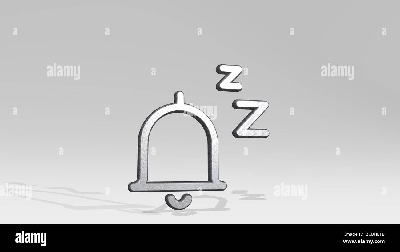 ALARM BELL SLEEP 3D icon standing on the floor - 3D illustration for ...