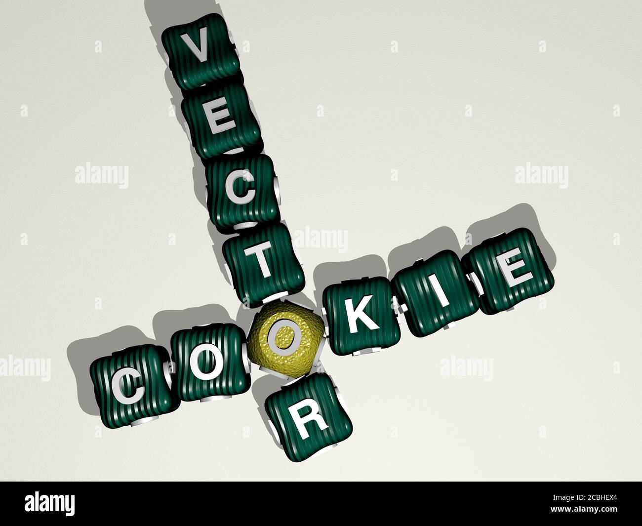 COOKIE VECTOR crossword of colorful cubic letters - 3D illustration for ...