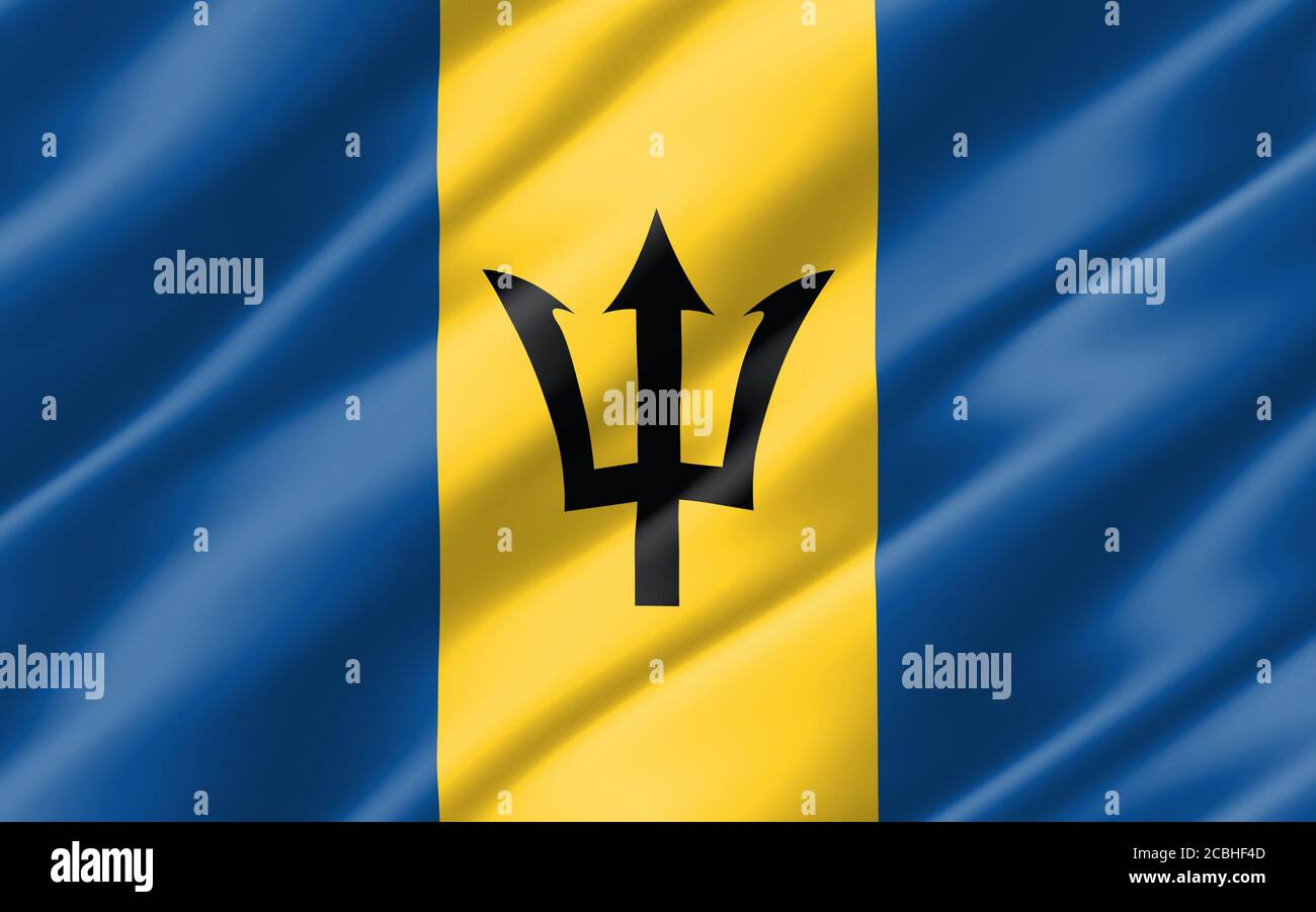 Wavy barbadian flag hi-res stock photography and images - Alamy