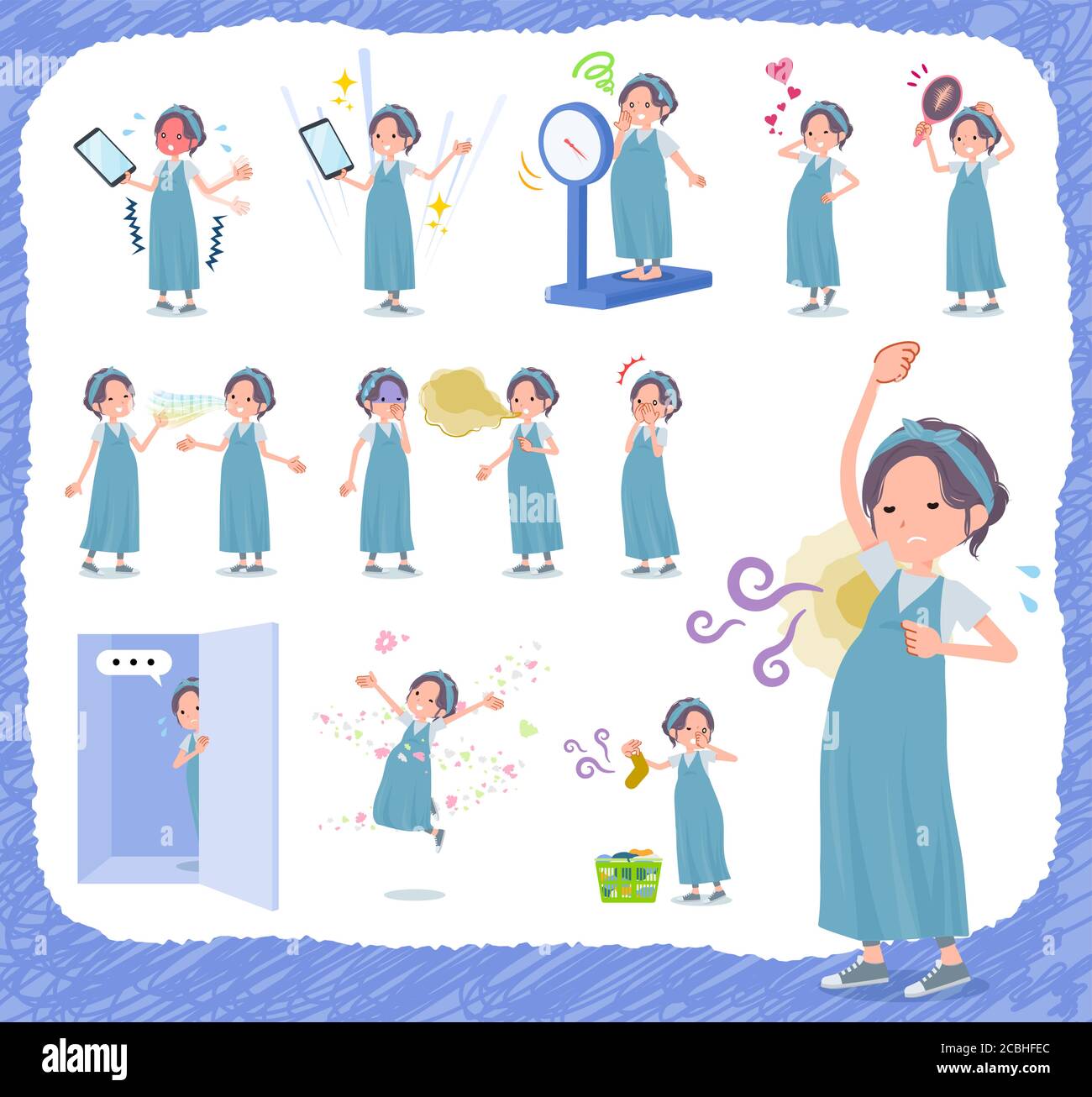 A set of Pregnant Women on inferiority complex.There are actions ...