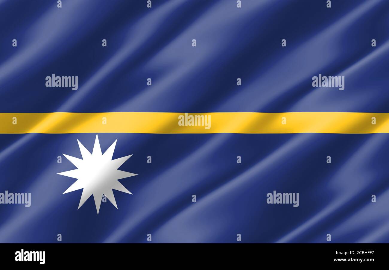 Wavy nauruan flag hi-res stock photography and images - Alamy