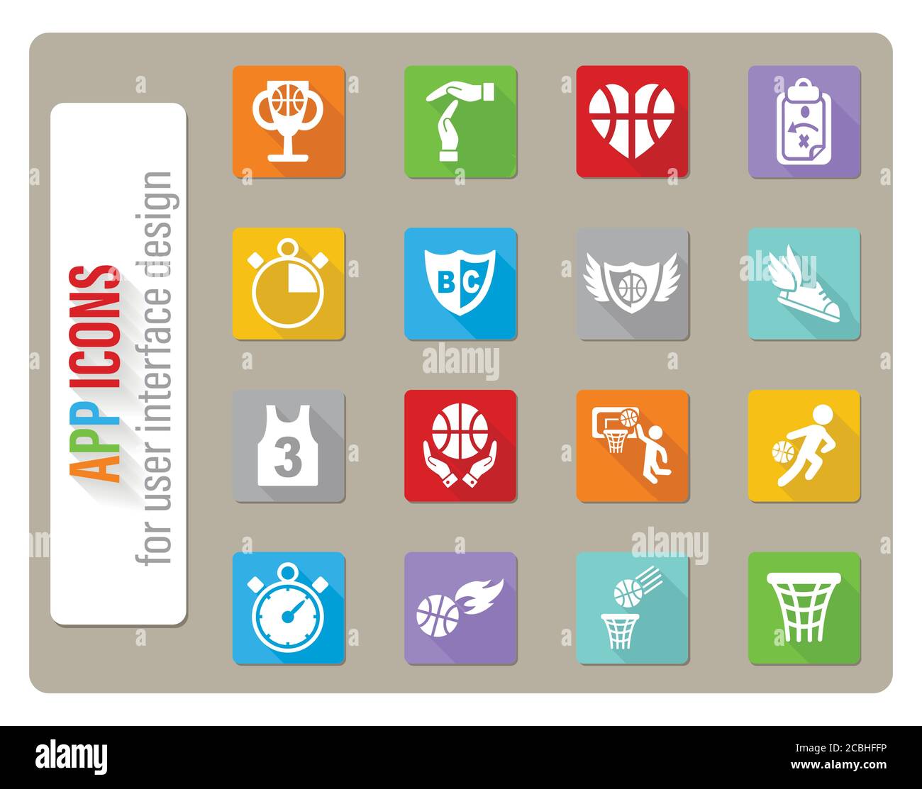 basketball icon set Stock Vector Image & Art - Alamy