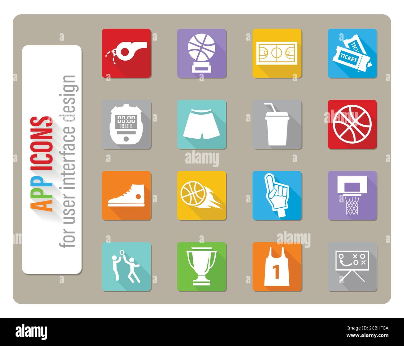 basketball icon set Stock Vector Image & Art - Alamy