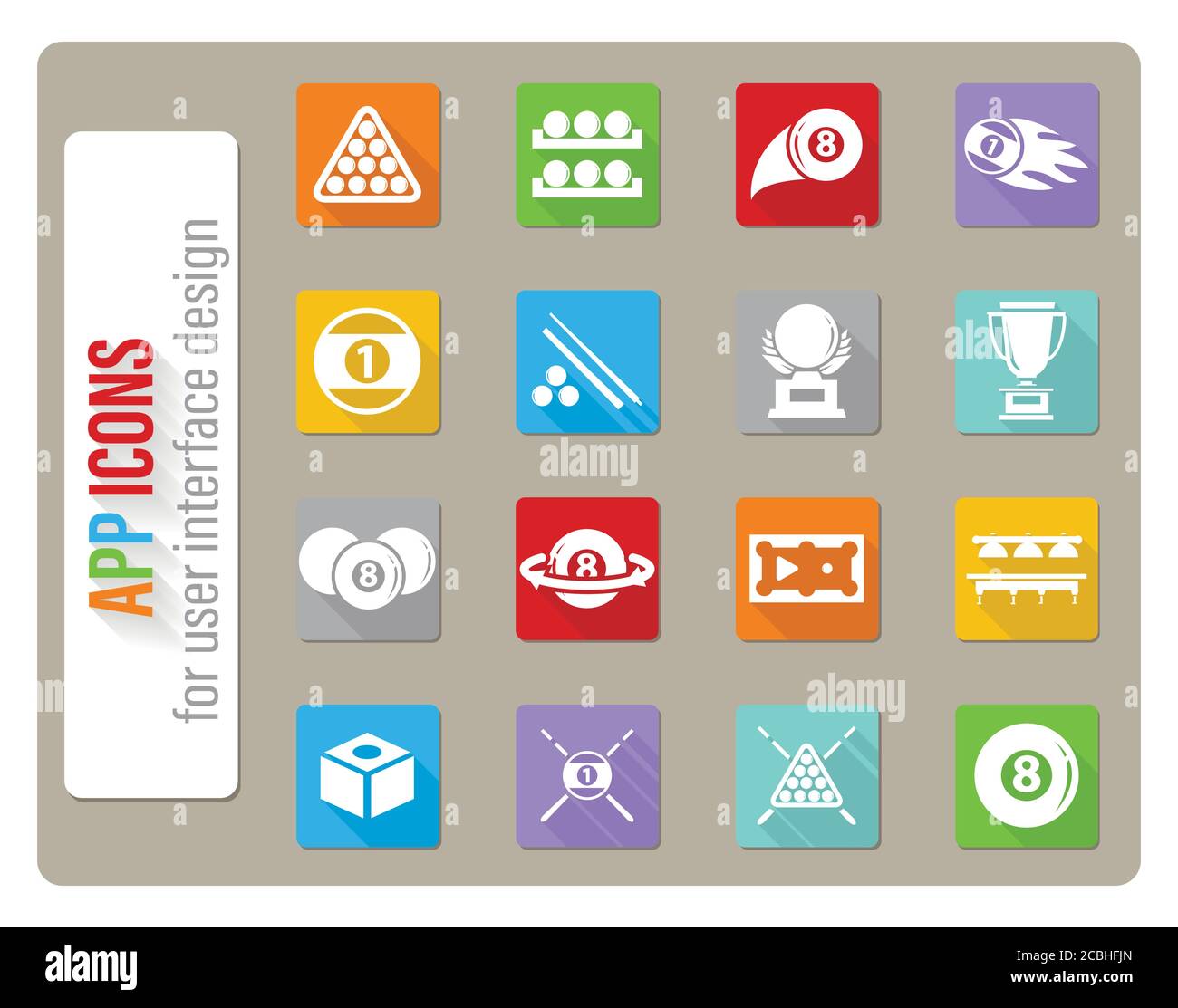 billiards icon set Stock Vector Image & Art - Alamy