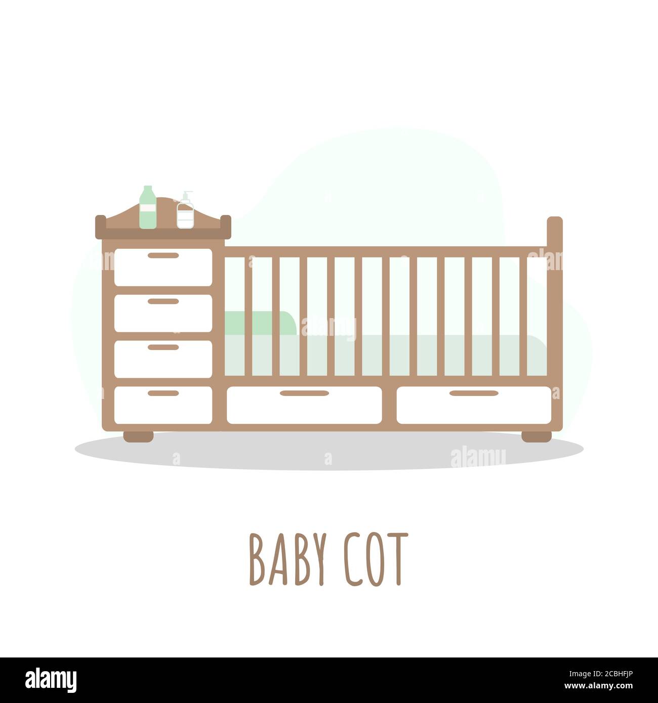 Black and white cot Stock Vector Images - Alamy