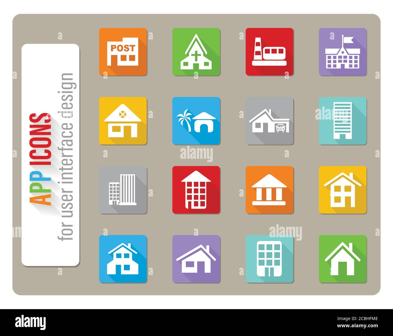 building icon set Stock Vector Image & Art - Alamy