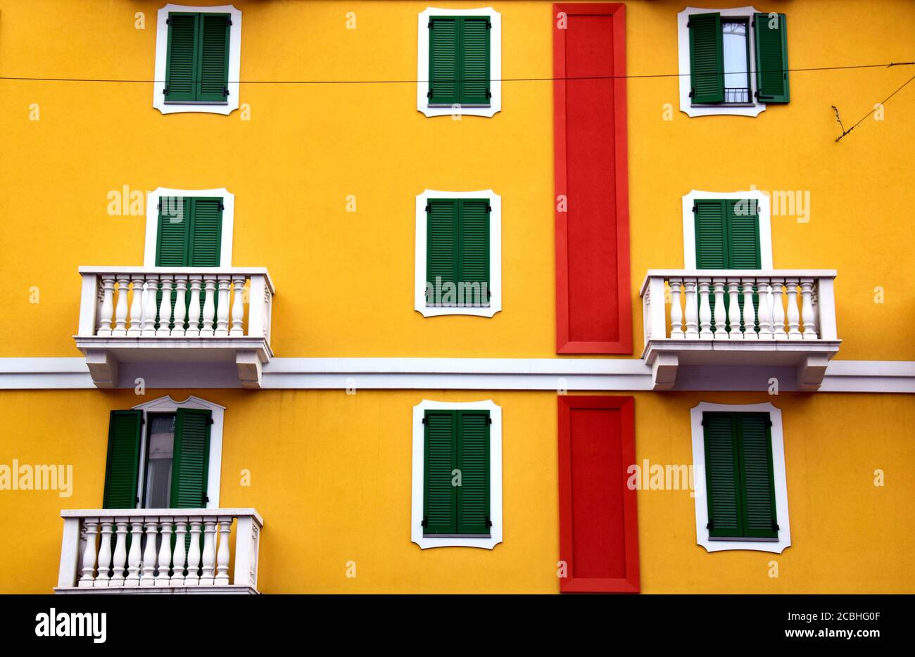 Colorful building in Milan, Italy Stock Photo - Alamy