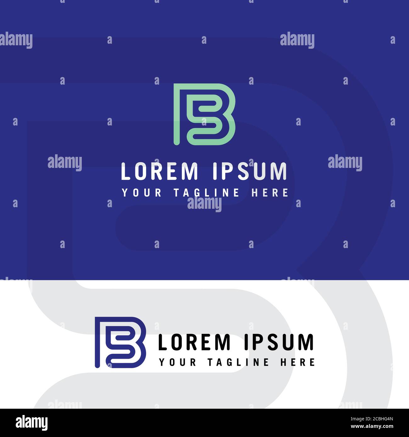 SB initial logo. B and S initial monogram logotype. Vector design ...