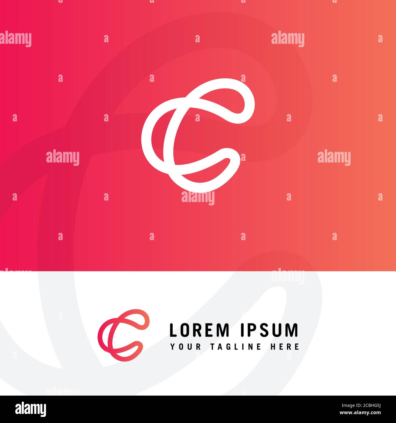 Modern Initial Letter C Infinity Line Logo Design Template Stock Vector ...