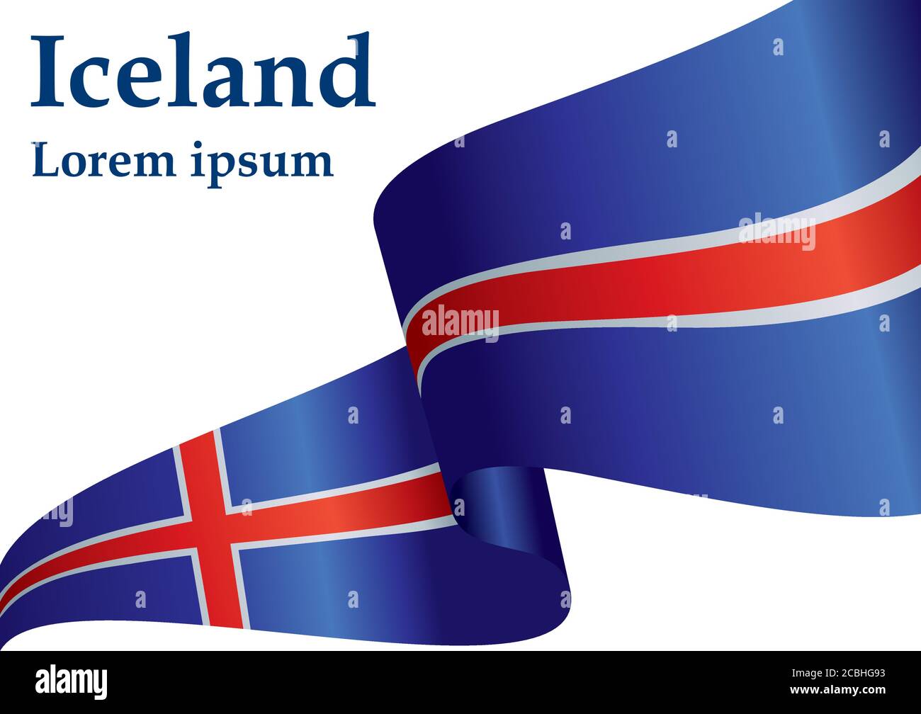 Flag of Iceland, Iceland. Template for award design, an official ...