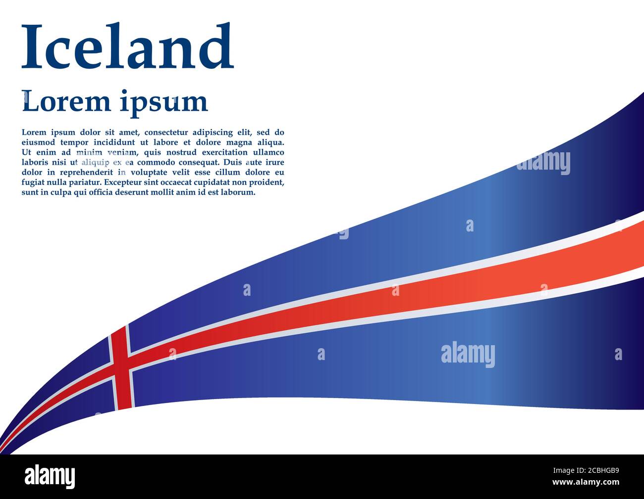 Flag of Iceland, Iceland. Template for award design, an official ...