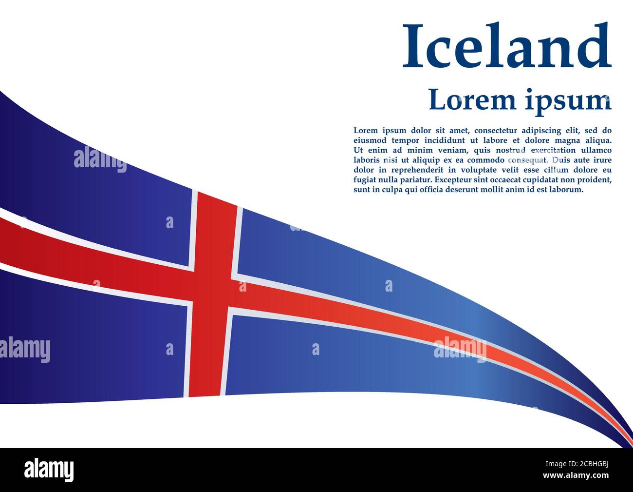 Flag of Iceland, Iceland. Template for award design, an official ...