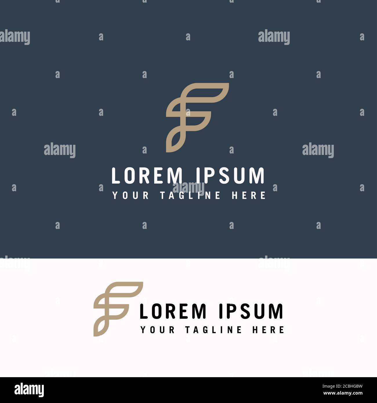 Initial Letter F Infinity Line Logo Design Template Stock Vector Image ...