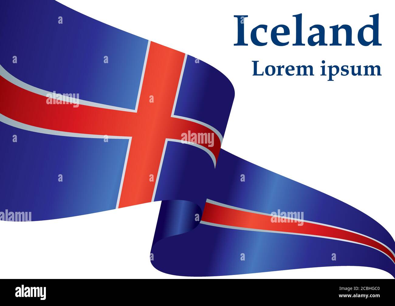 Flag of Iceland, Iceland. Template for award design, an official ...