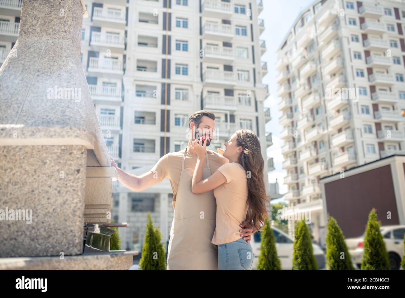 Beautiful couple standing in hi-res stock photography and images - Alamy