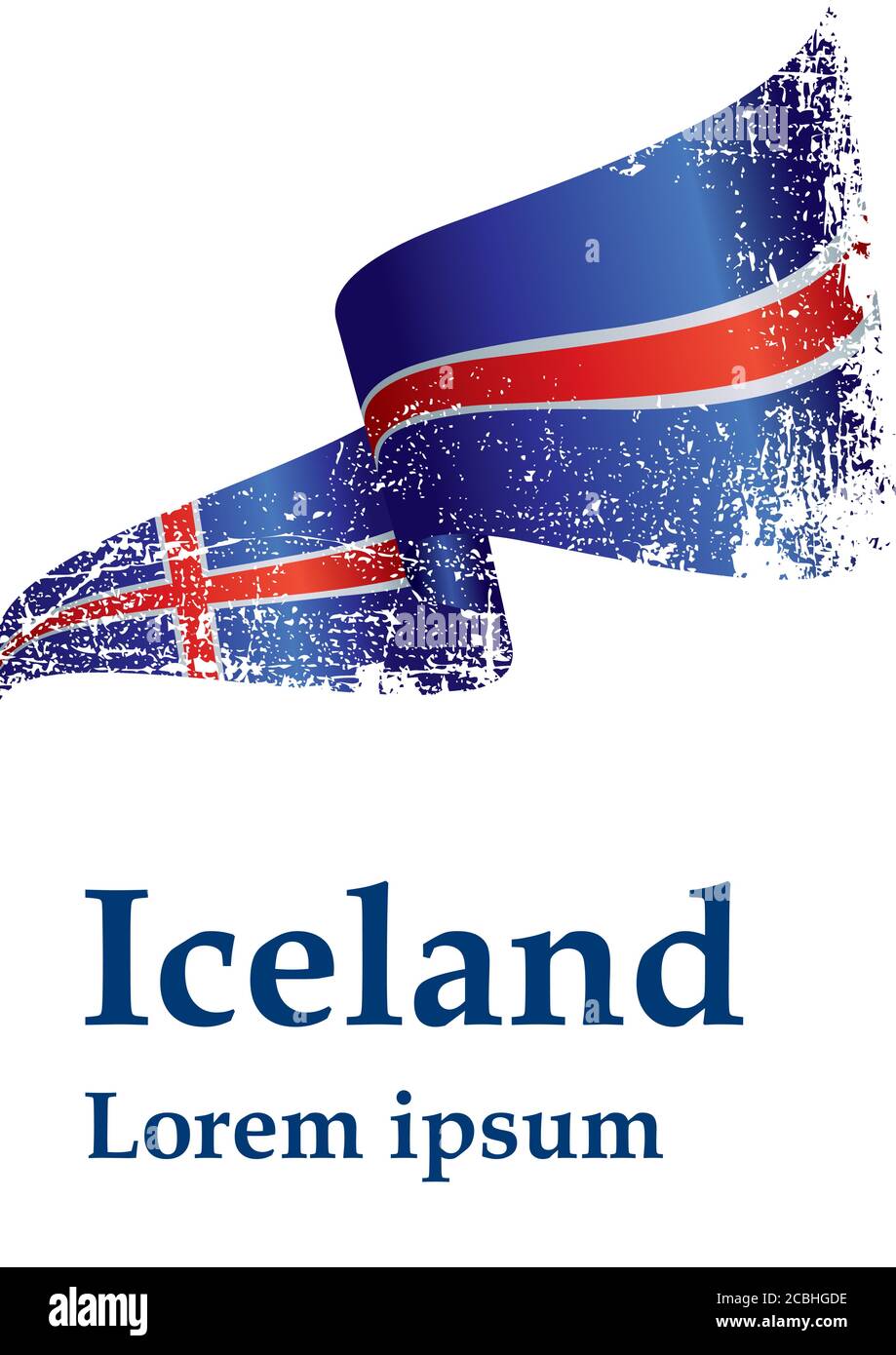 Flag of Iceland, Iceland. Template for award design, an official ...