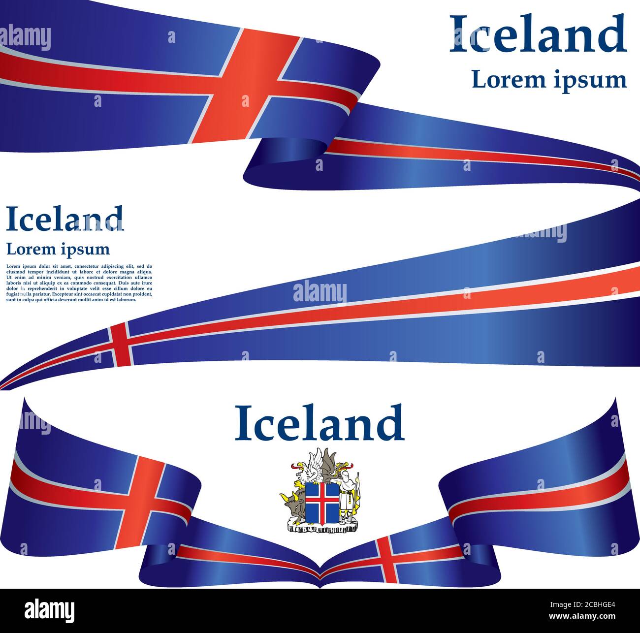 Flag of Iceland, Iceland. Template for award design, an official ...