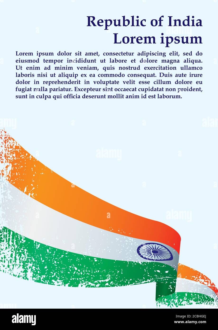 Flag of India, Republic of India. Template for award design, an ...