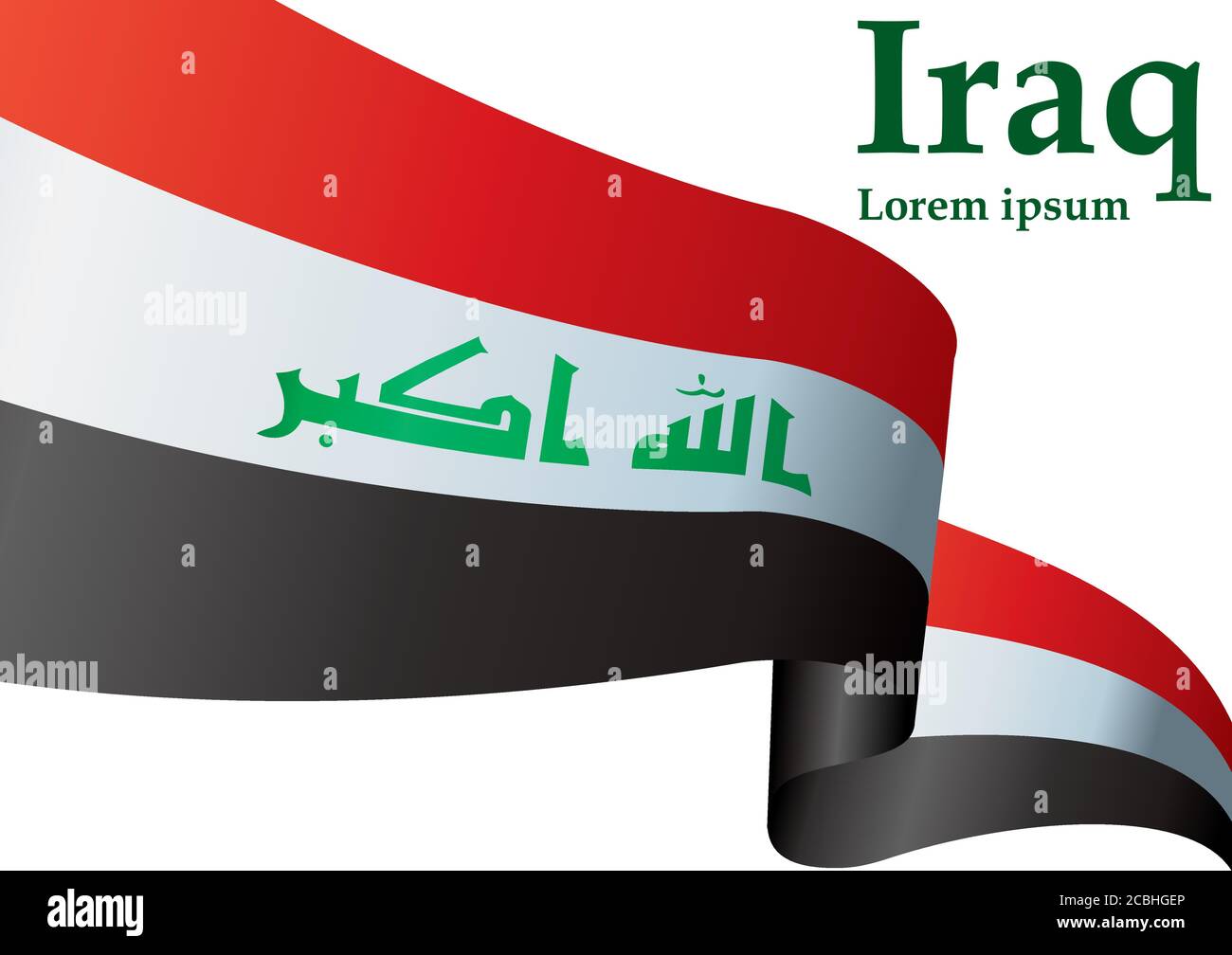 Flag of Iraq, Republic of Iraq. Template for award design, an official ...