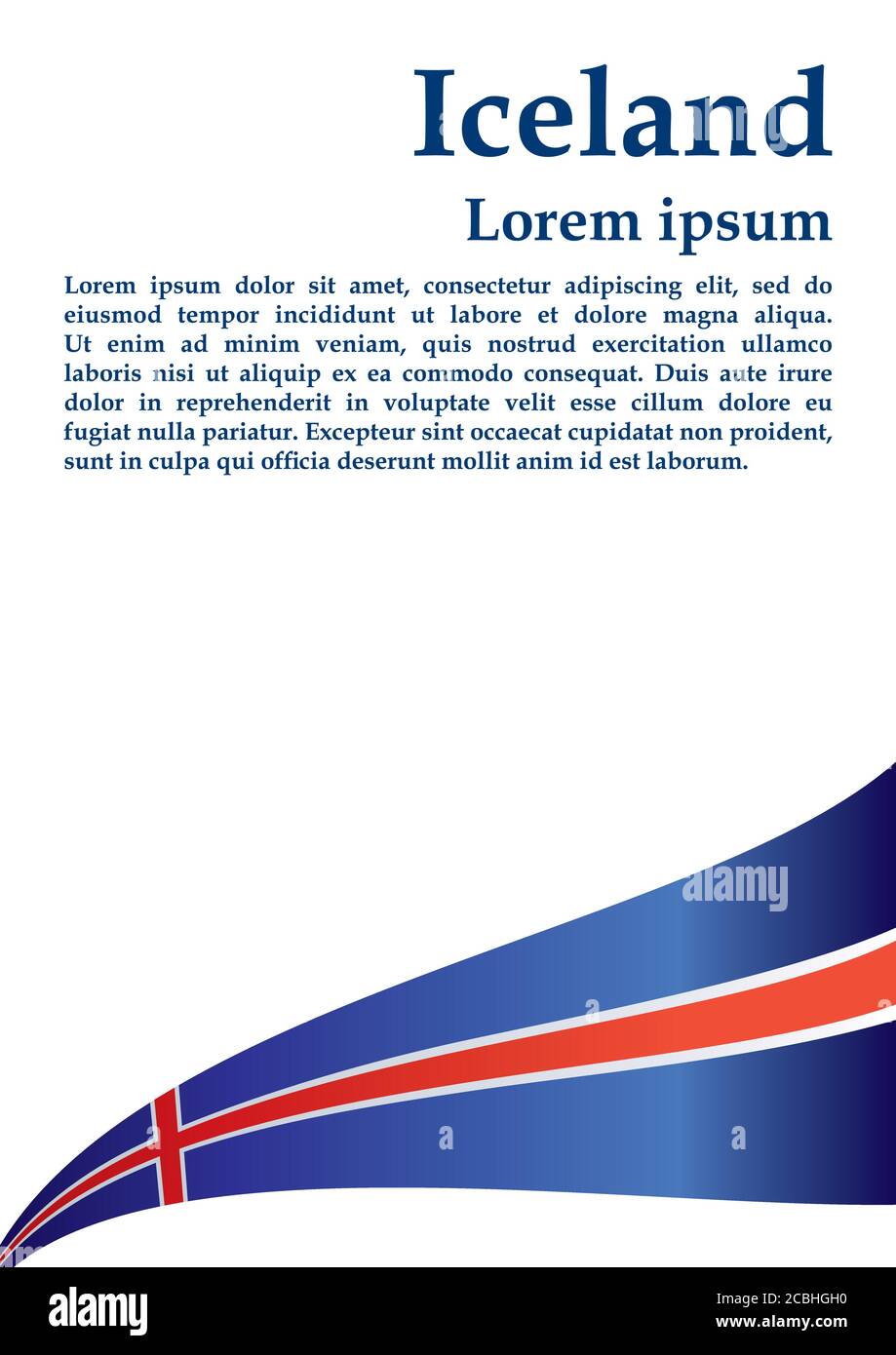 Flag of Iceland, Iceland. Template for award design, an official ...