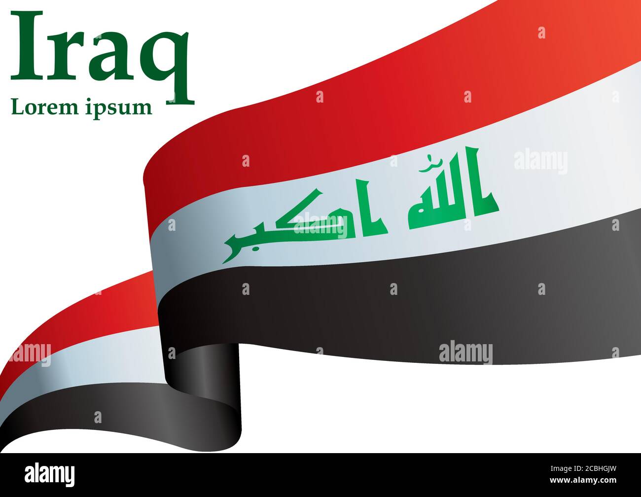 Flag of Iraq, Republic of Iraq. Template for award design, an official ...