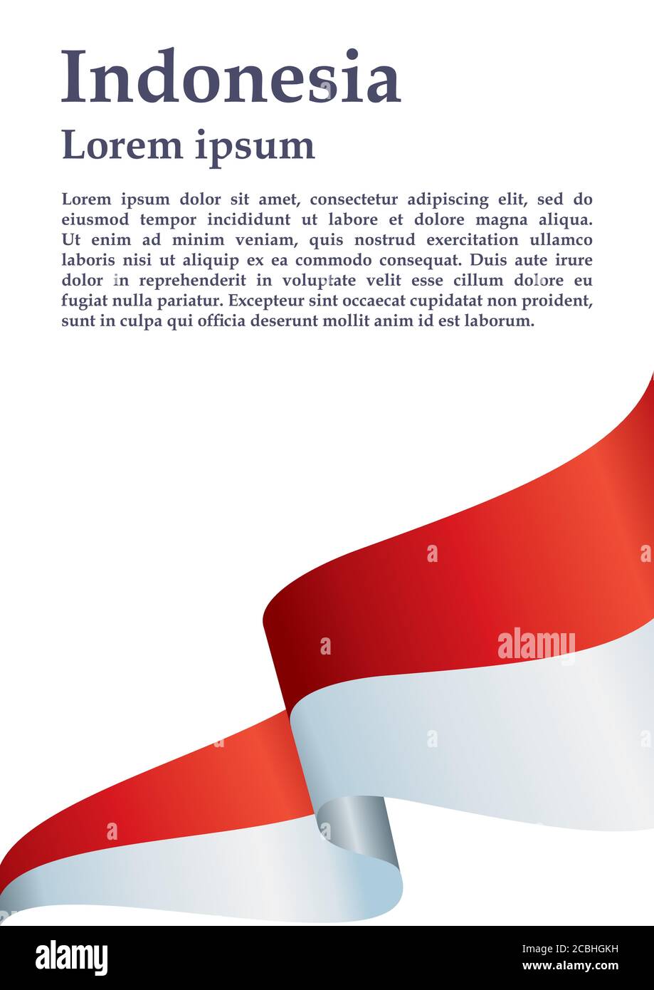 Flag of Indonesia, Republic of Indonesia. Template for award design, an ...