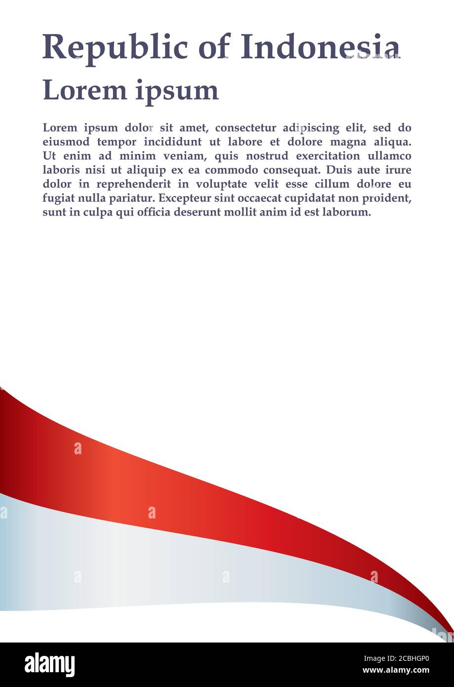 Flag of Indonesia, Republic of Indonesia. Template for award design, an ...