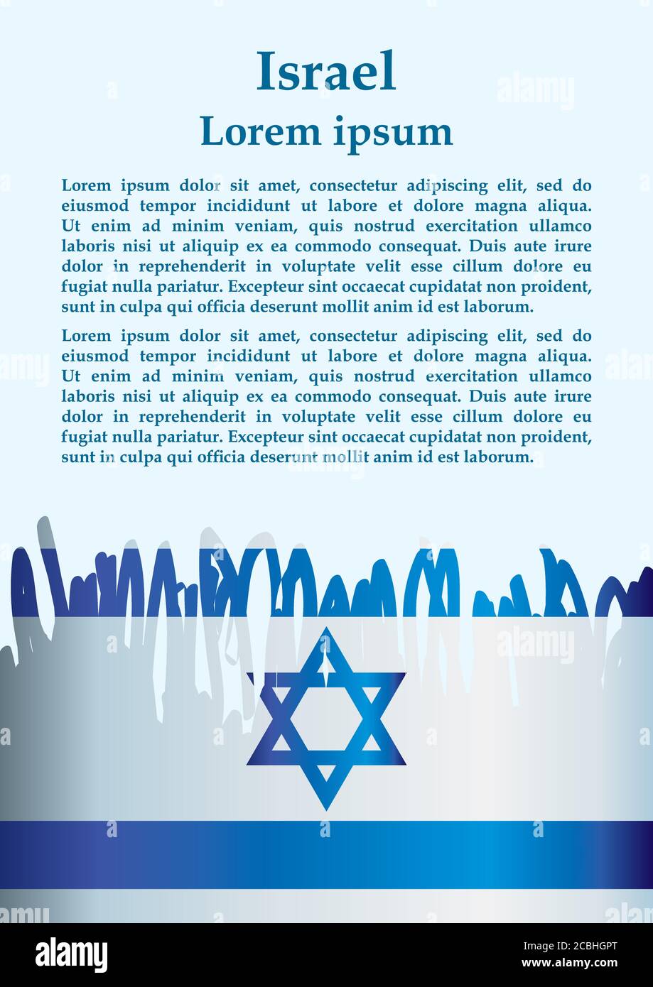 Flag of Israel, the State of Israel, a template for congratulations ...