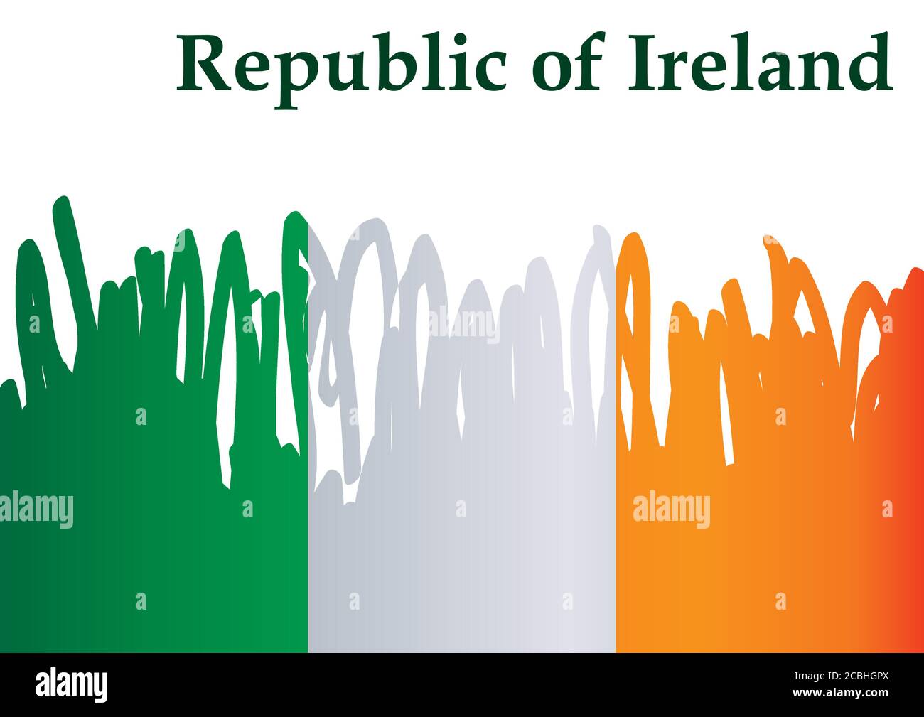 Flag of Ireland, Republic of Ireland. Template for award design, an ...