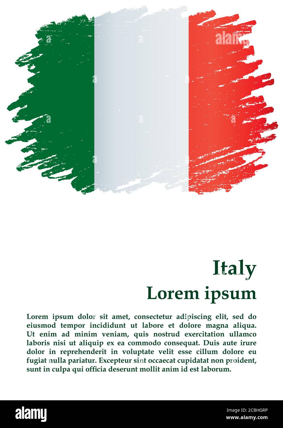 Flag of Italy, Italian Republic. Template for award design, an official ...