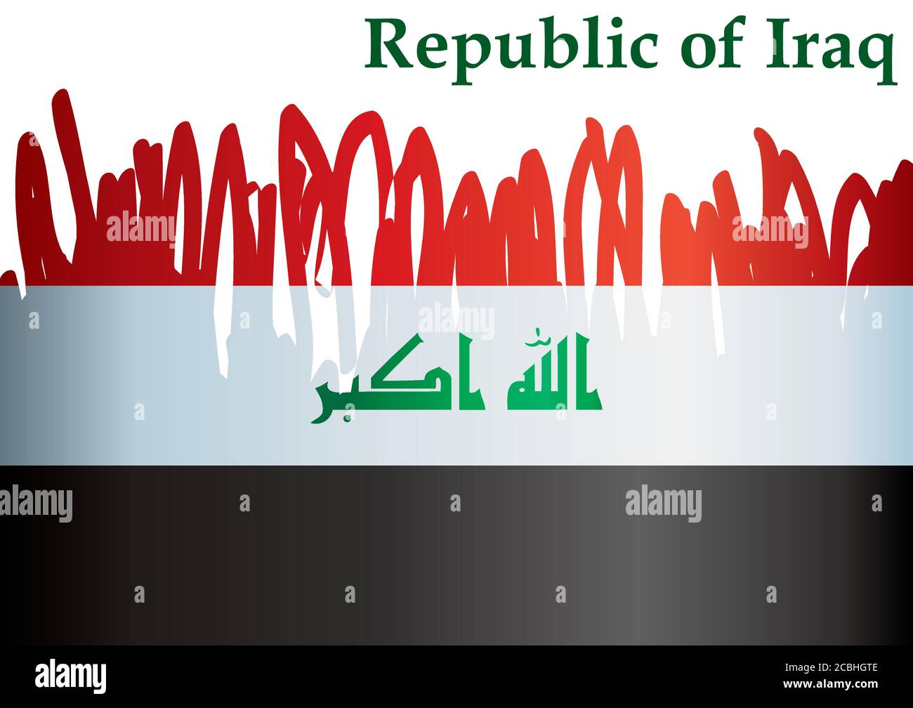 Flag of Iraq, Republic of Iraq. Template for award design, an official ...