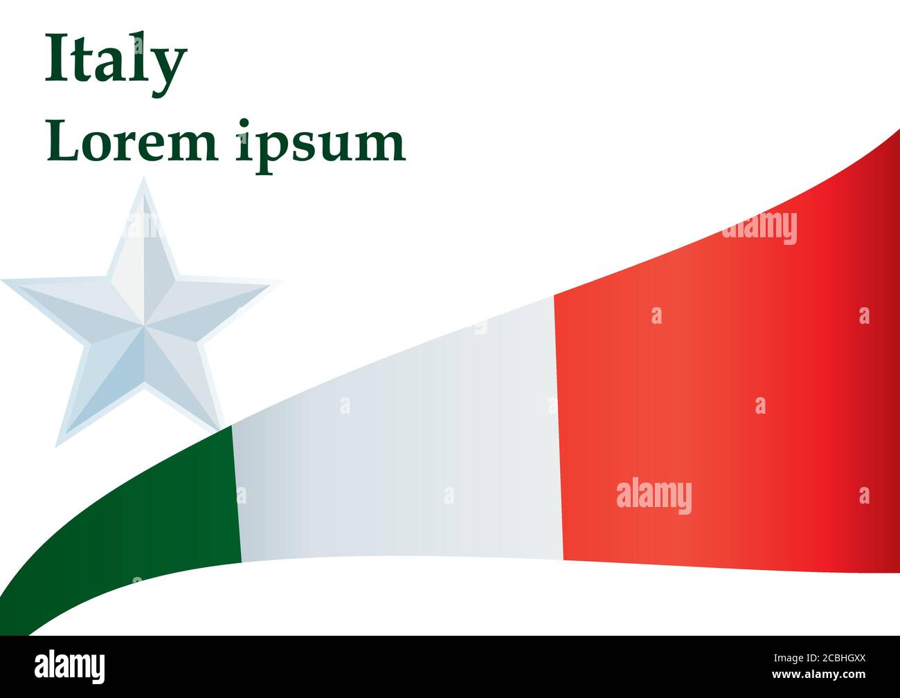 Flag of Italy, Italian Republic. Template for award design, an official ...